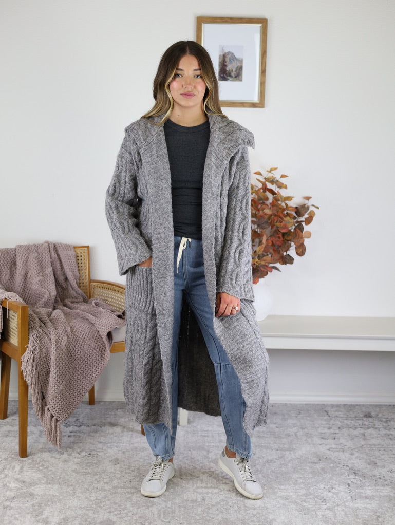 Marissa Cable Knit Long Cardigan – Glitz Fine Clothing