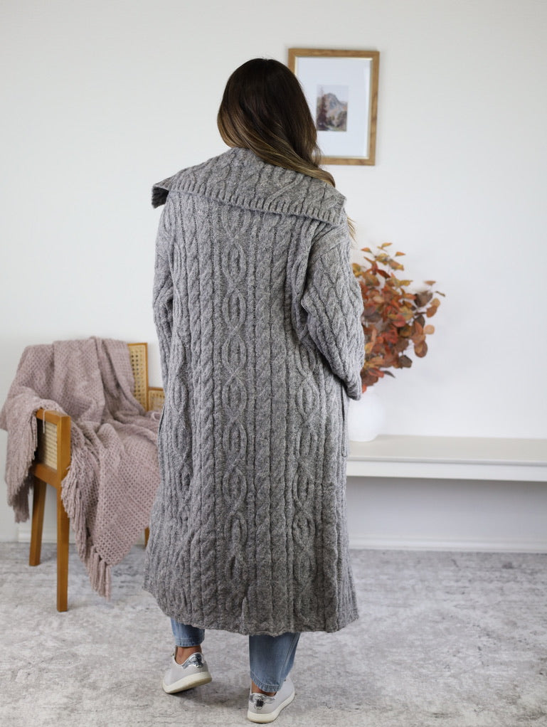 Marissa Cable Knit Long Cardigan – Glitz Fine Clothing